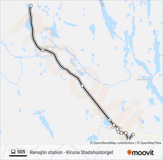 505 Route: Schedules, Stops & Maps - Kiruna Stadshustorget (Updated)