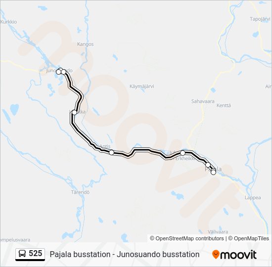 525 Route: Schedules, Stops & Maps - Junosuando Busstation (Updated)