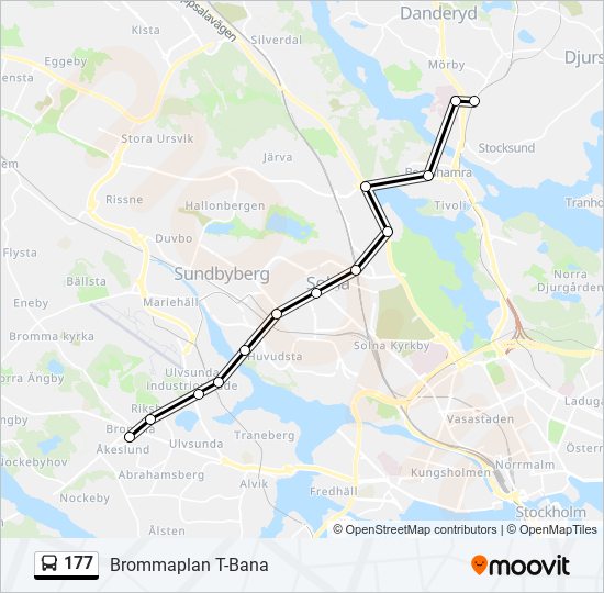 177 Route: Schedules, Stops & Maps - Brommaplan T-Bana (Updated)