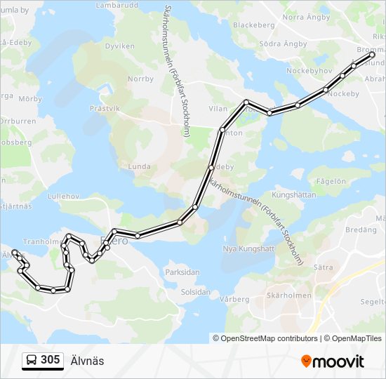 305 Route: Schedules, Stops & Maps - Älvnäs (Updated)