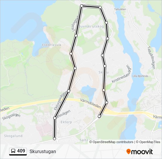409 Route: Schedules, Stops & Maps - Skurustugan (Updated)