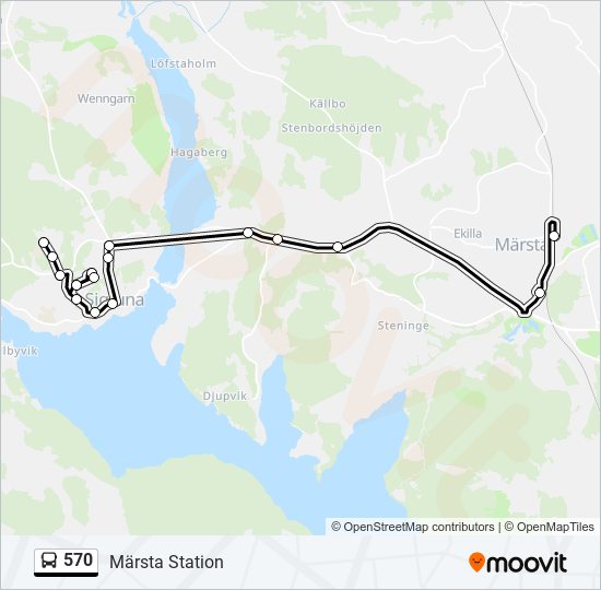 570 Rutt: Tidtabeller, Hållplatser & Kartor - Märsta Station (Uppdaterat)