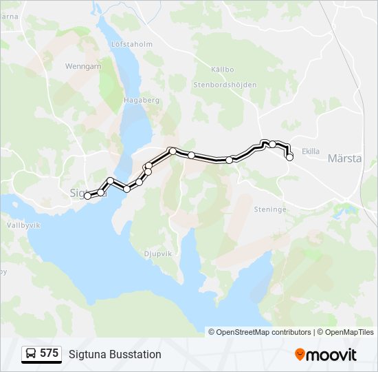 575 Route: Schedules, Stops & Maps - Sigtuna Busstation (Updated)