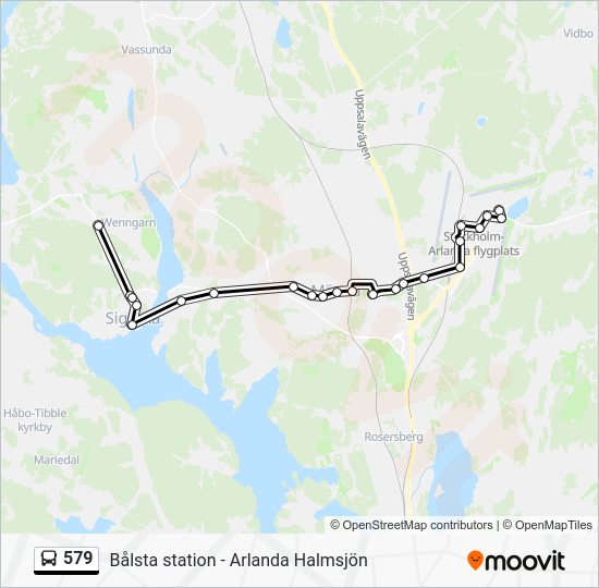 579 Route: Schedules, Stops & Maps - Venngarnsvägen (Updated)
