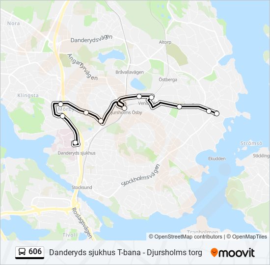 606 Route Schedules Stops Maps Djursholms Torg Updated 