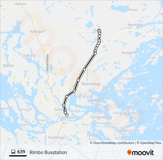 639 Route: Schedules, Stops & Maps - Rimbo Busstation (Updated)