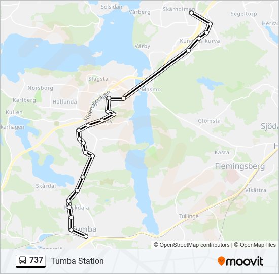 737 Route: Schedules, Stops & Maps - Tumba Station (Updated)