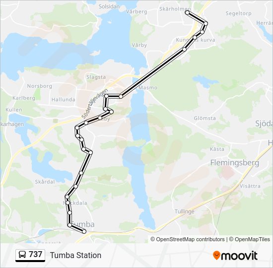 737 Route: Schedules, Stops & Maps - Tumba Station (Updated)