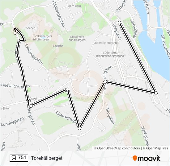 751 Route: Schedules, Stops & Maps - Torekällberget (Updated)