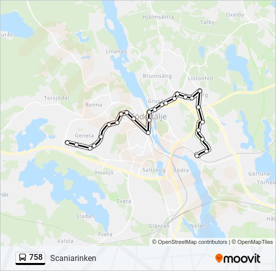 758 Route: Schedules, Stops & Maps - Scaniarinken (Updated)