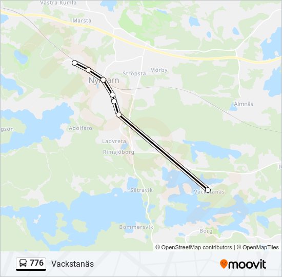 776 Rutt: Tidtabeller, Hållplatser & Kartor - Vackstanäs (Uppdaterat)