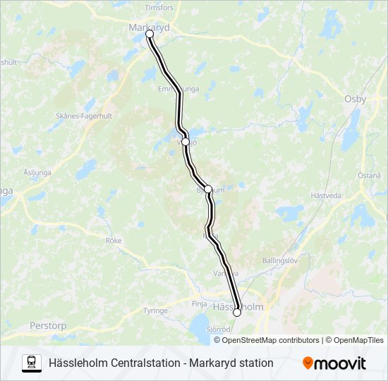 hässleholm centralstation markaryd station Rutt: Tidtabeller ...
