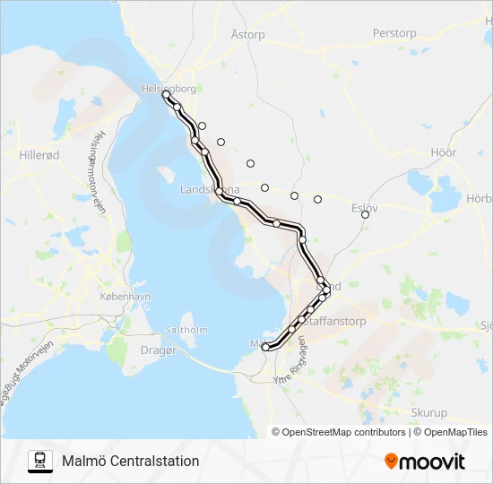 HELSINGBORG CENTRALSTATION MALMÖ HYLLIE STATION Route: Schedules, Stops ...