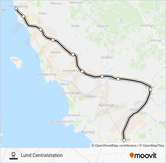 helsingborg centralstation malmö hyllie station Route: Schedules, Stops ...