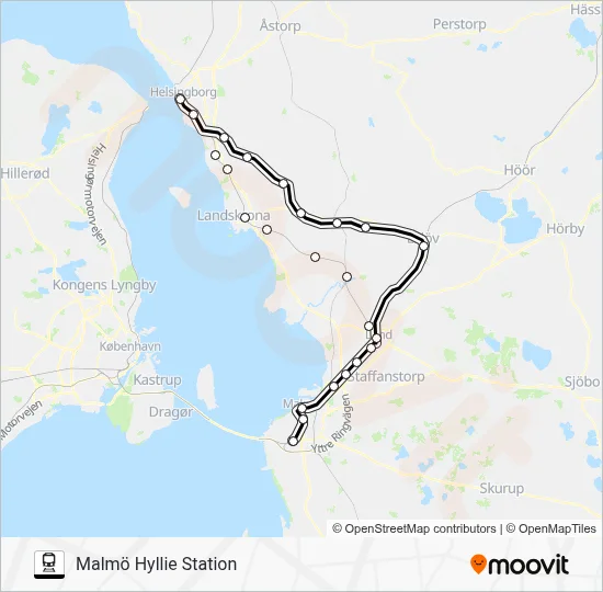 HELSINGBORG CENTRALSTATION MALMÖ HYLLIE STATION Route: Schedules, Stops ...