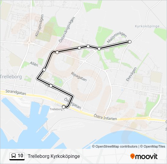 10 Route: Schedules, Stops & Maps - Trelleborg Kyrkoköpinge (Updated)
