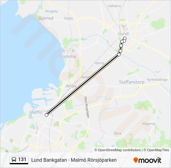 131 Route: Schedules, Stops & Maps - Malmö Värnhem (Updated)