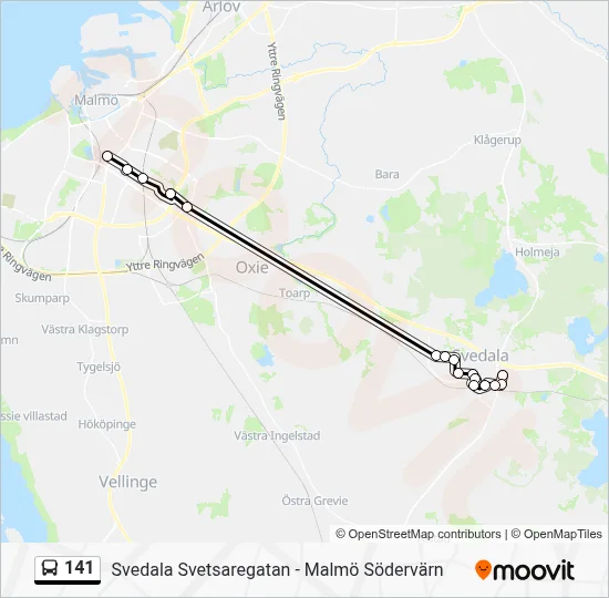 141 Route: Schedules, Stops & Maps - Malmö Södervärn (Updated)