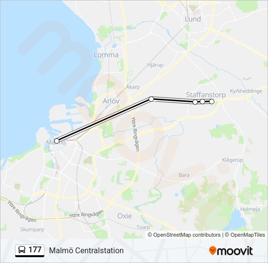 177 Route: Schedules, Stops & Maps - Malmö Centralstation (Updated)
