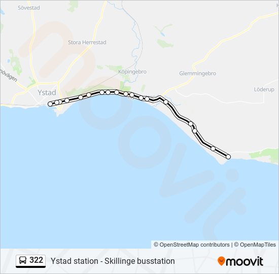 322 Route: Schedules, Stops & Maps - Kåseberga (Updated)