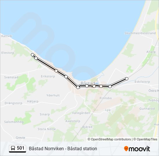 501 Route: Schedules, Stops & Maps - Båstad Norrviken (Updated)
