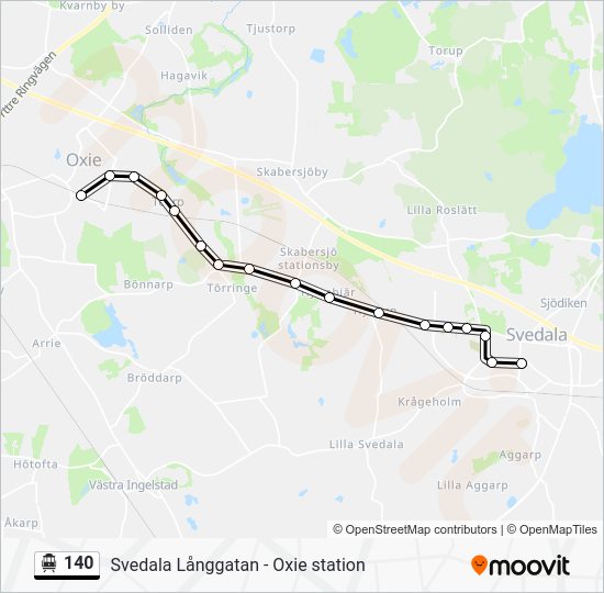 140 Route: Schedules, Stops & Maps - Oxie Station (Updated)