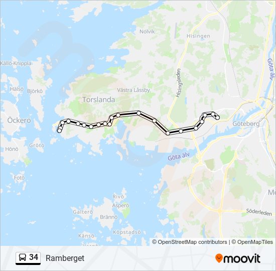 34 Route: Schedules, Stops & Maps - Ramberget (Updated)
