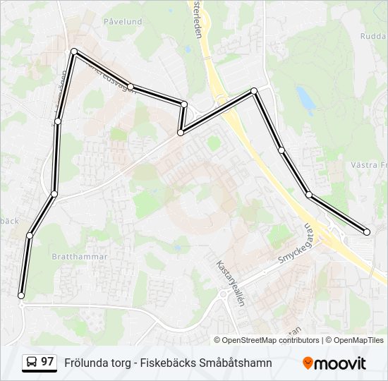 97 Route: Schedules, Stops & Maps - Frölunda Torg (Updated)