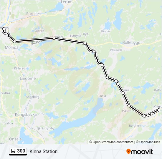 300 Route: Schedules, Stops & Maps - Kinna Station (Updated)