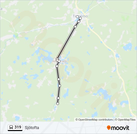 319 Rutt: Tidtabeller, Hållplatser & Kartor - Sjötofta (Uppdaterat)