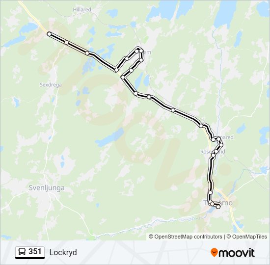 351 Rutt: Tidtabeller, Hållplatser & Kartor - Lockryd (Uppdaterat)