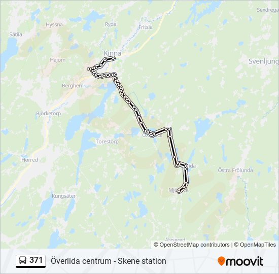 371 Route: Schedules, Stops & Maps - Mjöbäck (Updated)