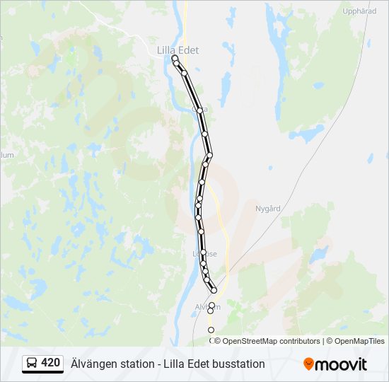 420 Route: Schedules, Stops & Maps - Lilla Edet Busstation (Updated)