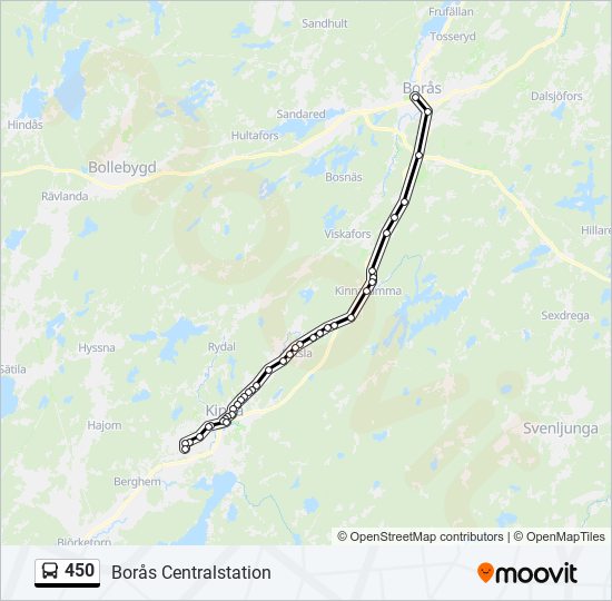 450 Route: Schedules, Stops & Maps - Borås Centralstation (Updated)