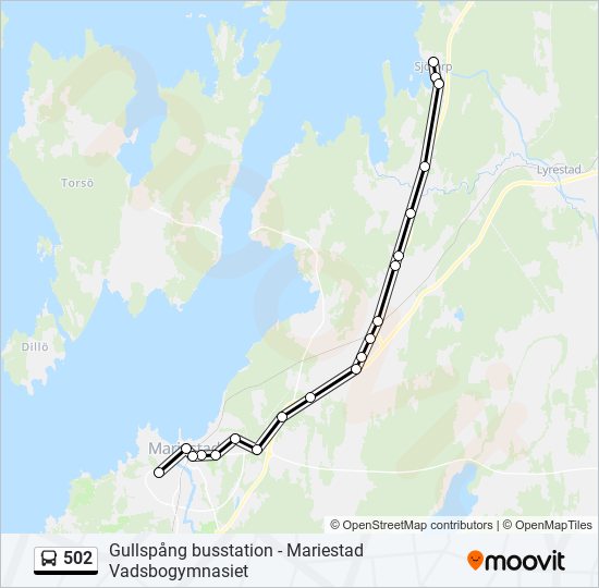 502 Route: Schedules, Stops & Maps - Sjötorp (Updated)