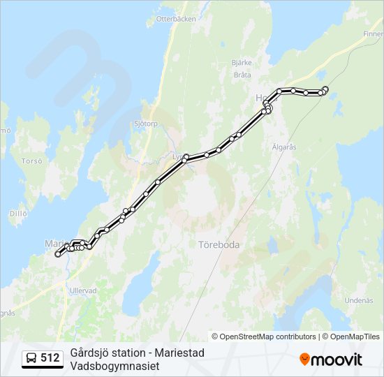 512 Route: Schedules, Stops & Maps - Gårdsjö Station (Updated)