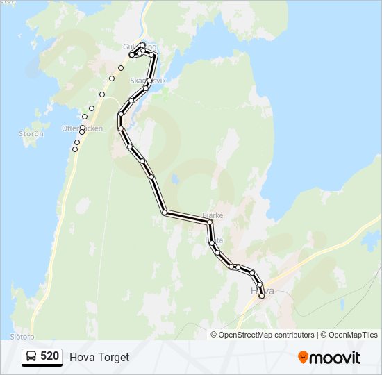 520 Route: Schedules, Stops & Maps - Hova Torget (Updated)