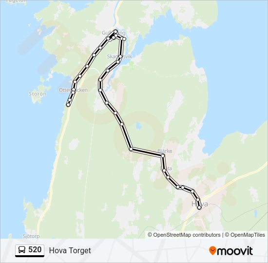 520 Route: Schedules, Stops & Maps - Hova Torget (Updated)