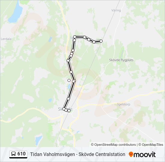610 Route: Schedules, Stops & Maps - Ulvåker (Updated)