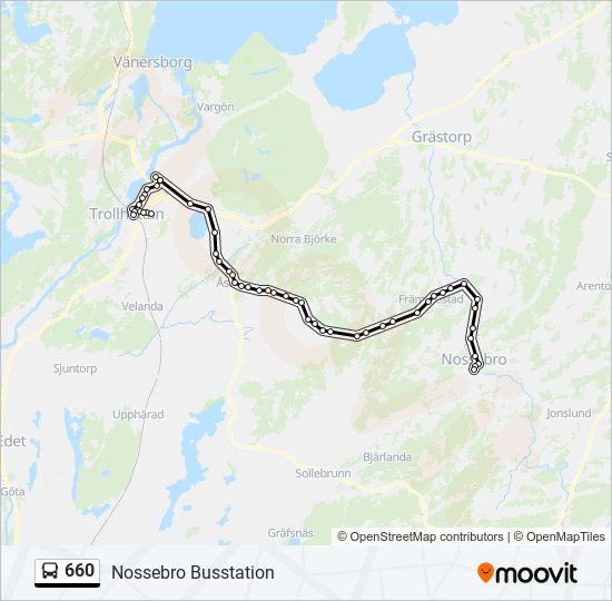 660 Route: Schedules, Stops & Maps - Nossebro Busstation (Updated)