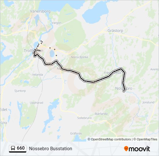 660 Route: Schedules, Stops & Maps - Nossebro Busstation (Updated)