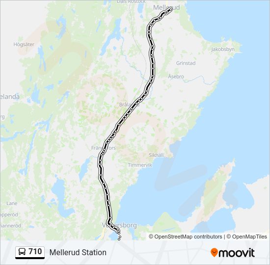 710 Route: Schedules, Stops & Maps - Mellerud Station (Updated)