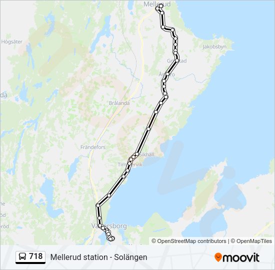718 Route: Schedules, Stops & Maps - Solängen (Updated)