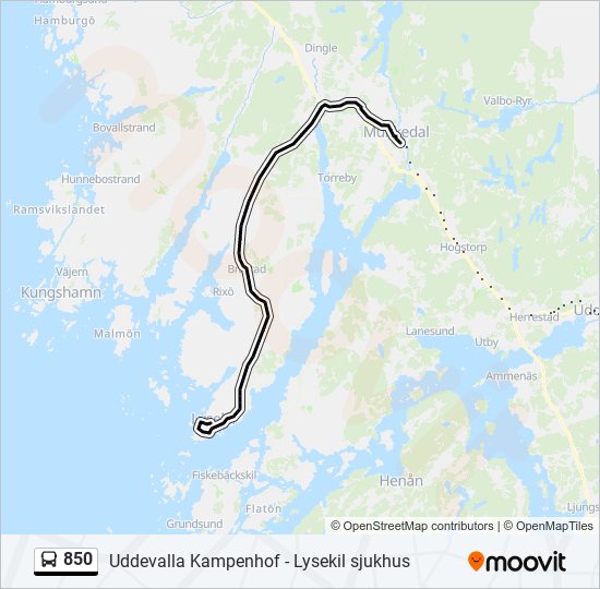 850 Route: Schedules, Stops & Maps - Lysekil Sjukhus (Updated)