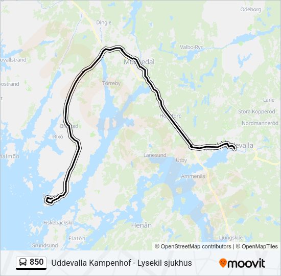 850 Route: Schedules, Stops & Maps - Lysekil Sjukhus (Updated)
