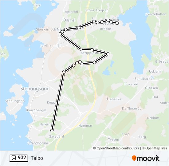 932 Rutt: Tidtabeller, Hållplatser & Kartor - Talbo (Uppdaterat)