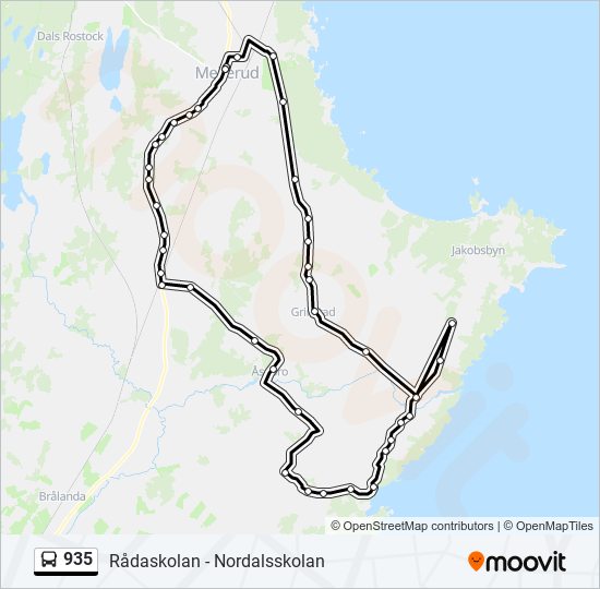 935 Route: Schedules, Stops & Maps - Nordalsskolan (Updated)