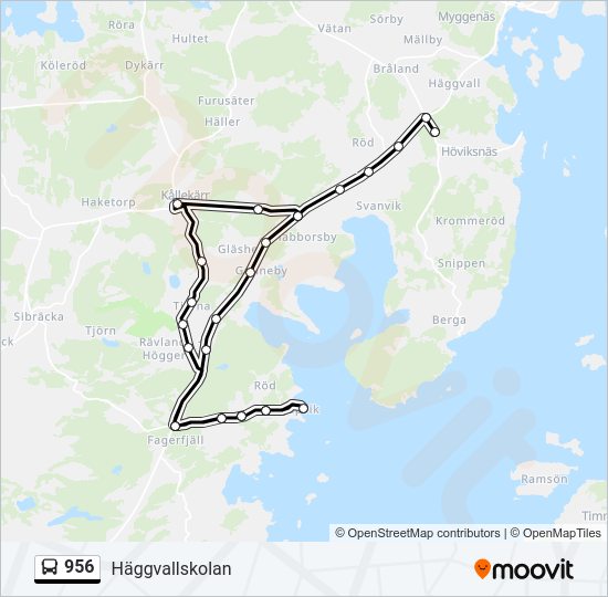 956 Route: Schedules, Stops & Maps - Häggvallskolan (Updated)