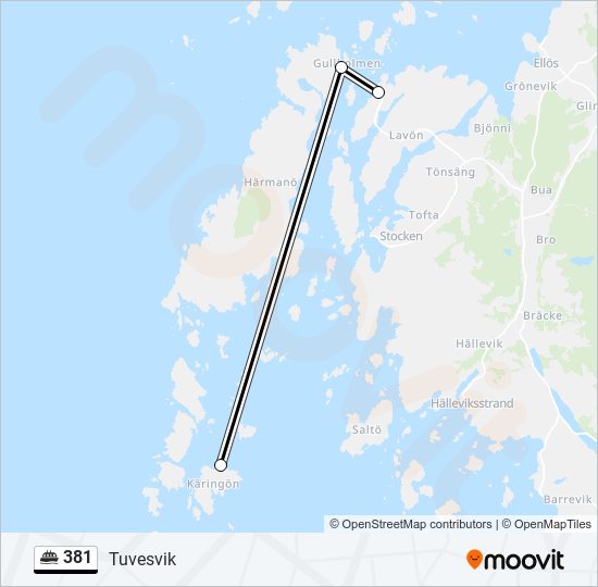 381 Route: Schedules, Stops & Maps - Tuvesvik (Updated)