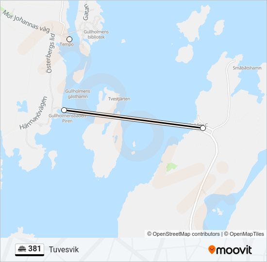381 Route: Schedules, Stops & Maps - Tuvesvik (Updated)